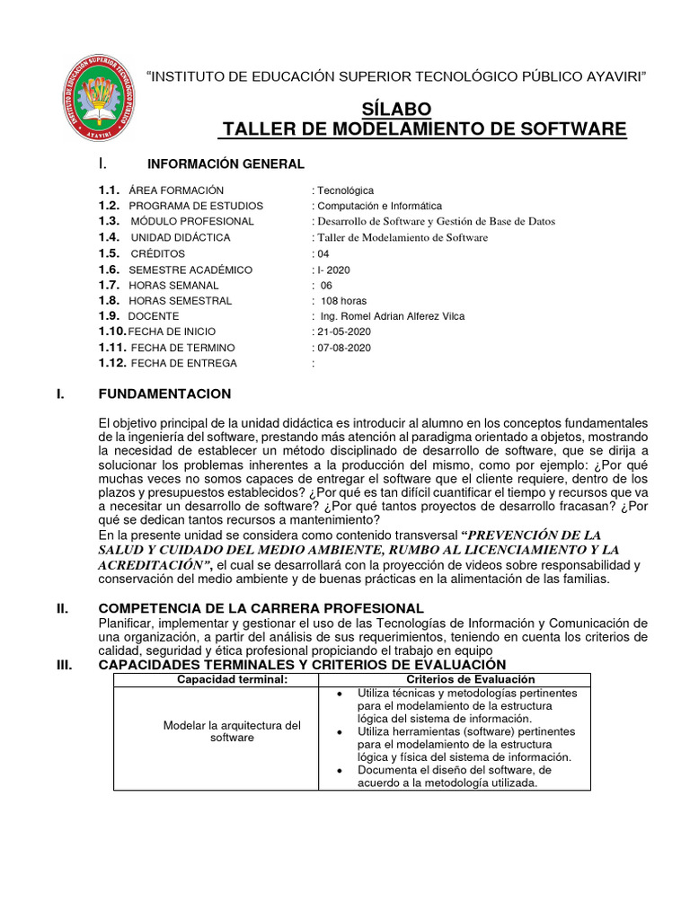 Taller de Modelamiento de Software | PDF | Software | Caso de uso