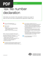 Tax File Number Declaration Guide | PDF | Payments | Taxes