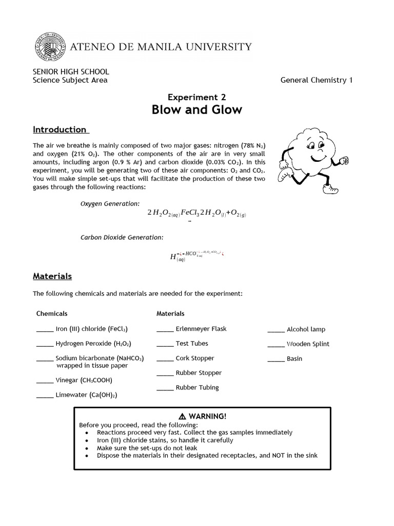Blow & Glow | PDF | Sodium Bicarbonate | Carbon Dioxide