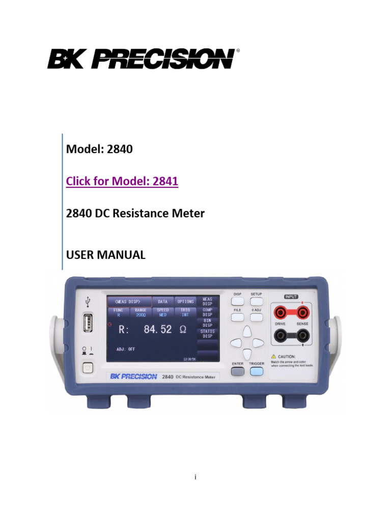 B&K Precision 2840 User Manual | PDF | Mains Electricity | Ac Power ...