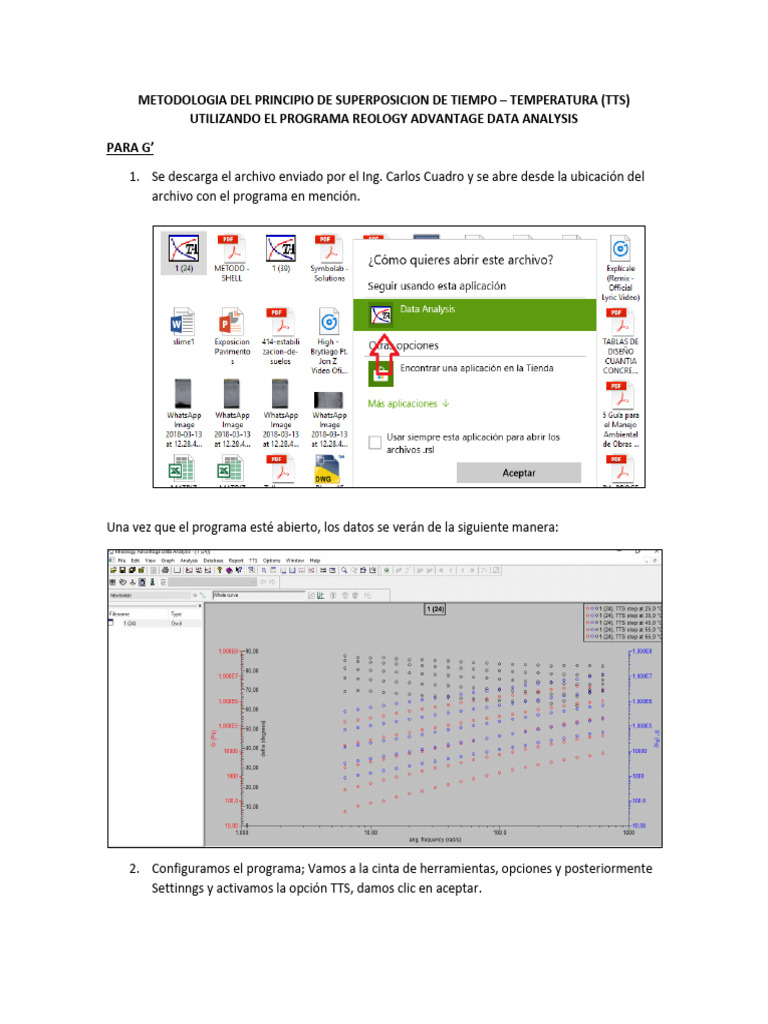 Metodologia Del Principio de Superposicion de Tiempo - Temperatura (TTS) Utilizando El Programa ...