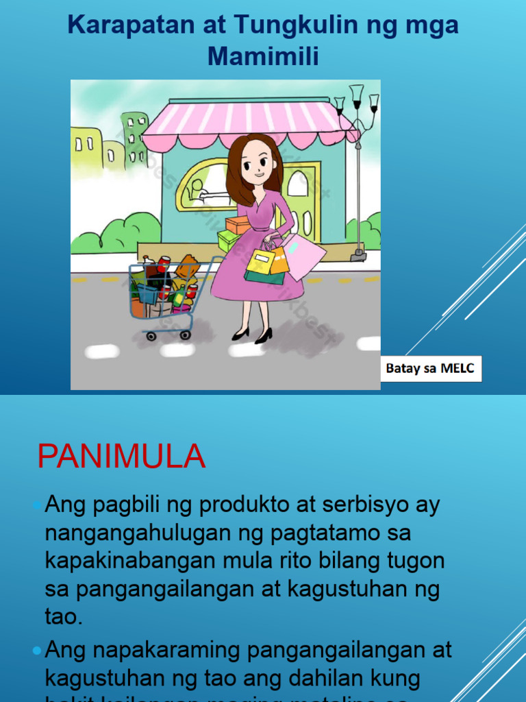 G9 AP Q1 Week 7 Karapatan at Tungkulin NG Mamimili | PDF