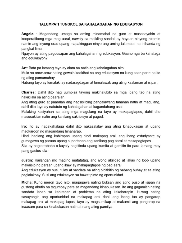 GROUP5 TALUMPATIScript | PDF