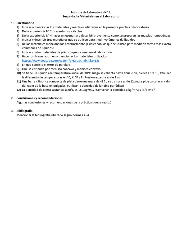 Informe De Laboratorio 1 Pdf