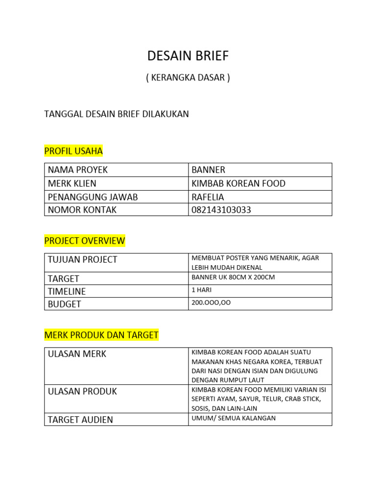 Desain Brief | PDF