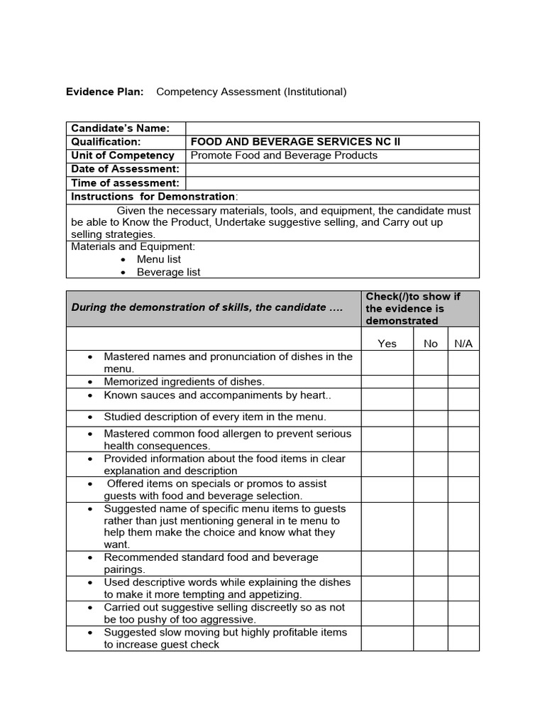 Evidence Plan | PDF | Menu | Cognition