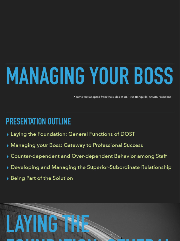 Managing Your Boss | Download Free PDF | Leadership | Psychological ...