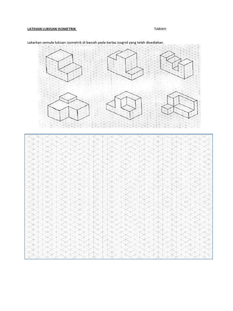 Latihan Lukisan Isometrik | PDF
