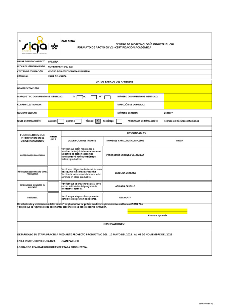 Formato Apoyo Certificación Paz y Salvo IE Juan Pablo II | PDF