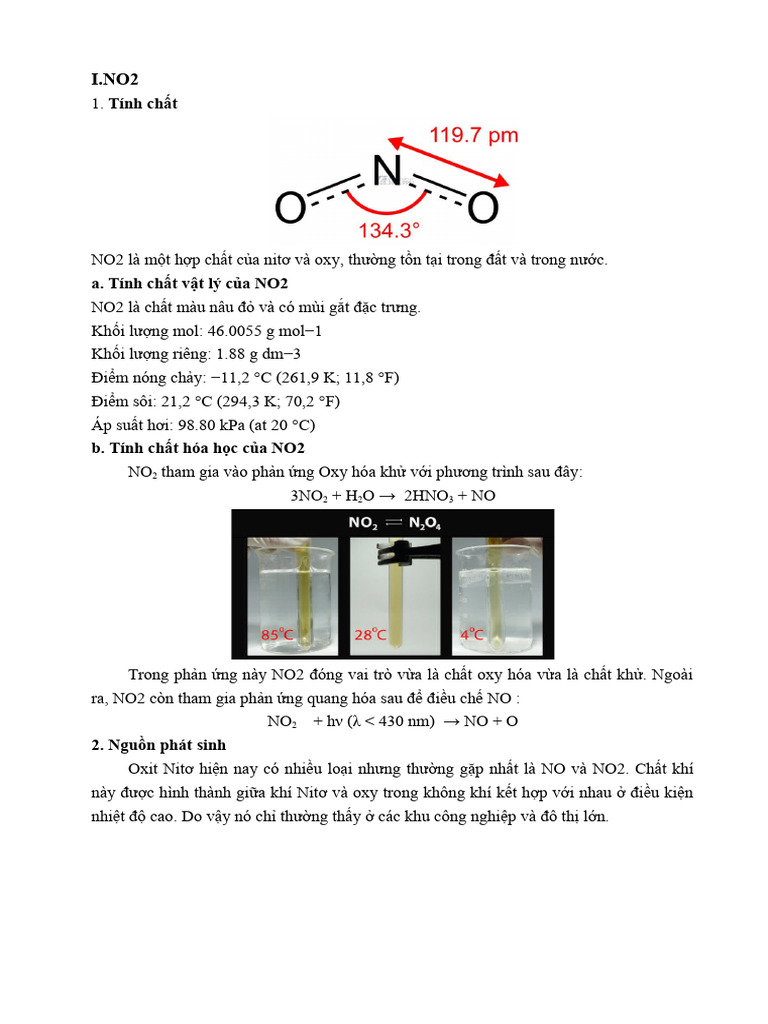 a. Tính chất vật lý của NO2 | PDF