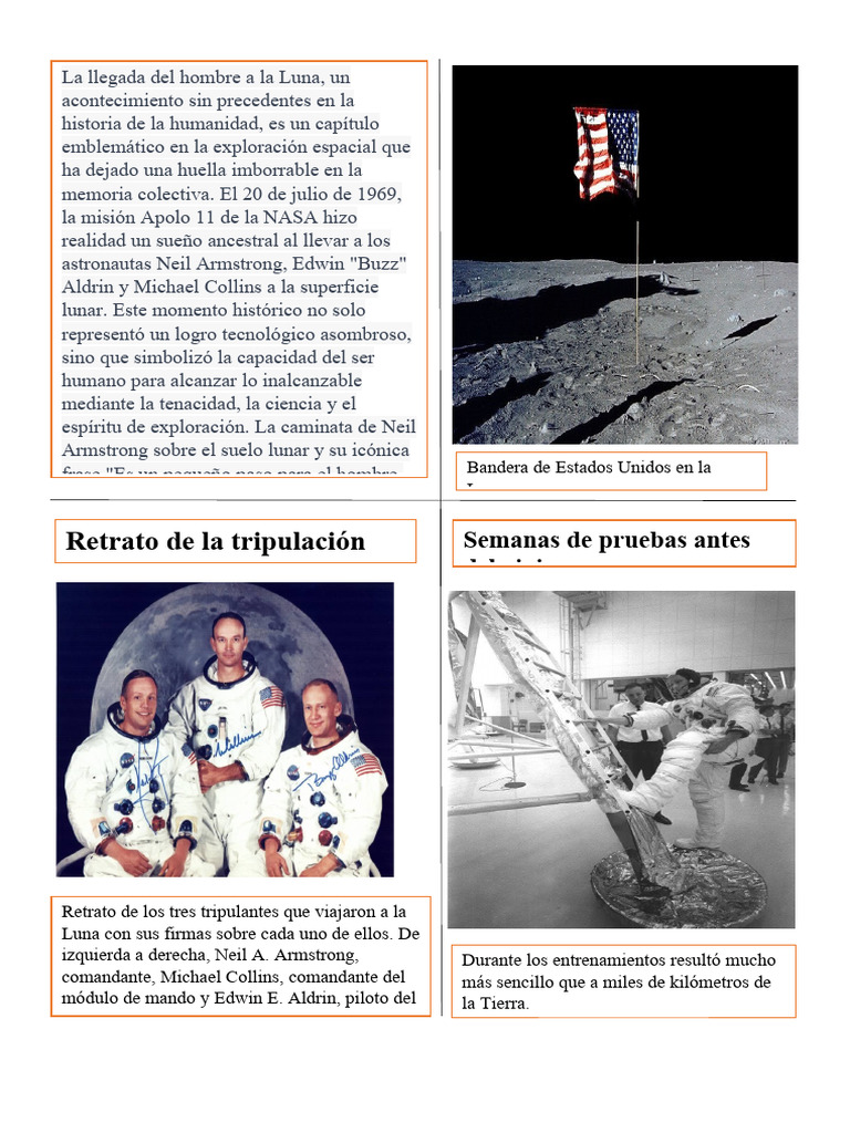 La misión Apolo 11: Primer hombre en la Luna | PDF | Neil Armstrong ...