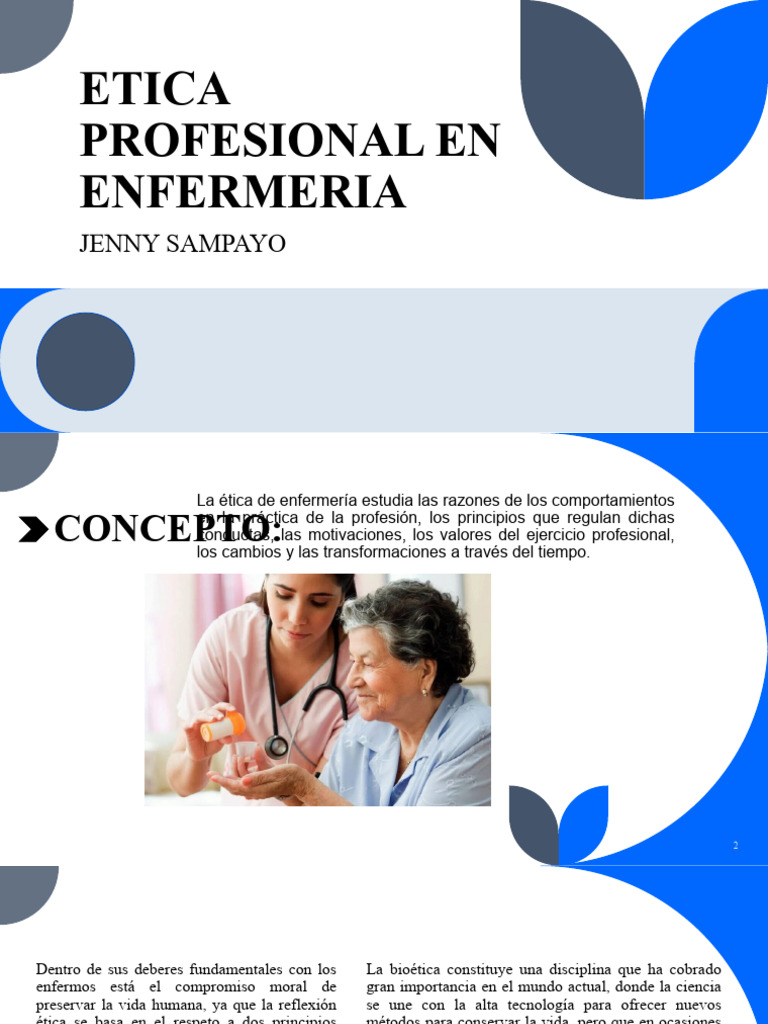 Etica Profesional en Enfermeria | PDF | Enfermería | Moralidad