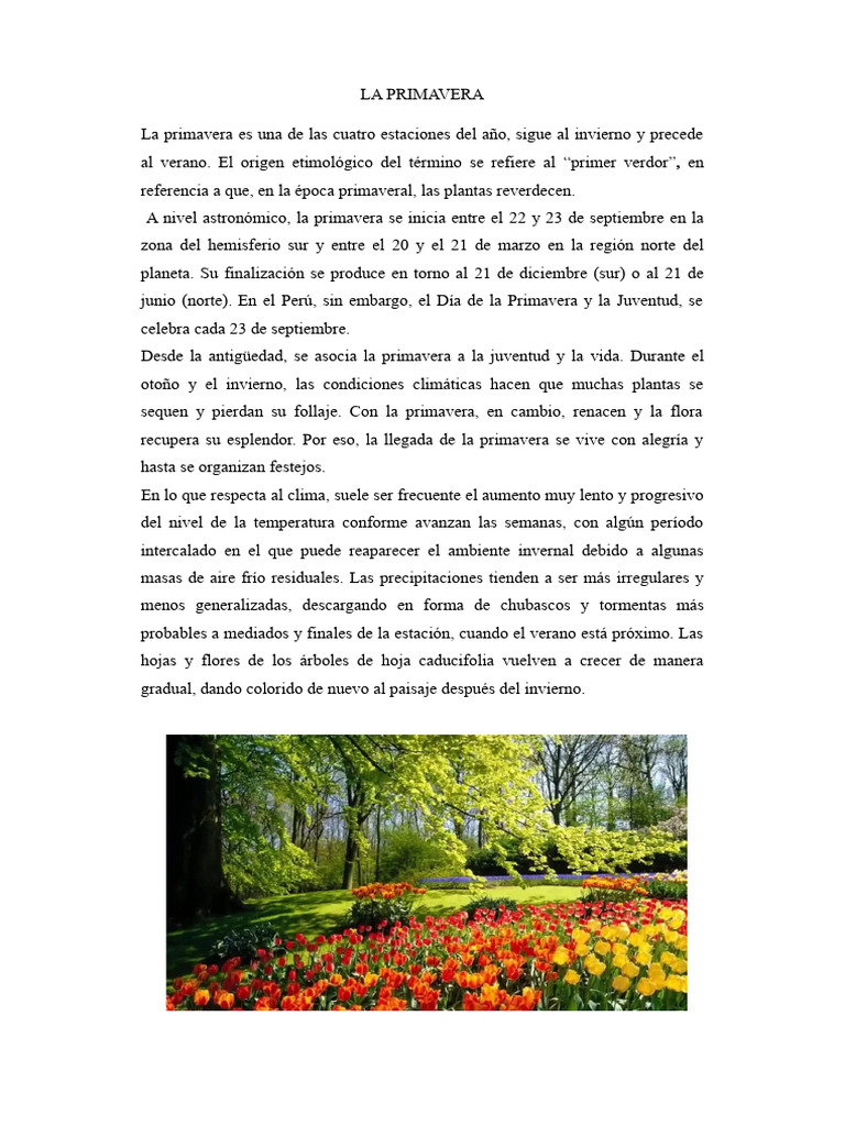 La Primavera | PDF