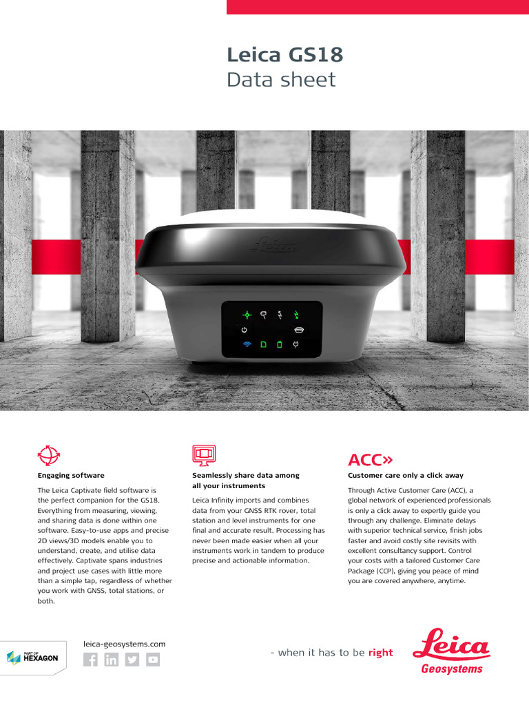 Leica GS18 DS | PDF | Information Science | Systems Engineering