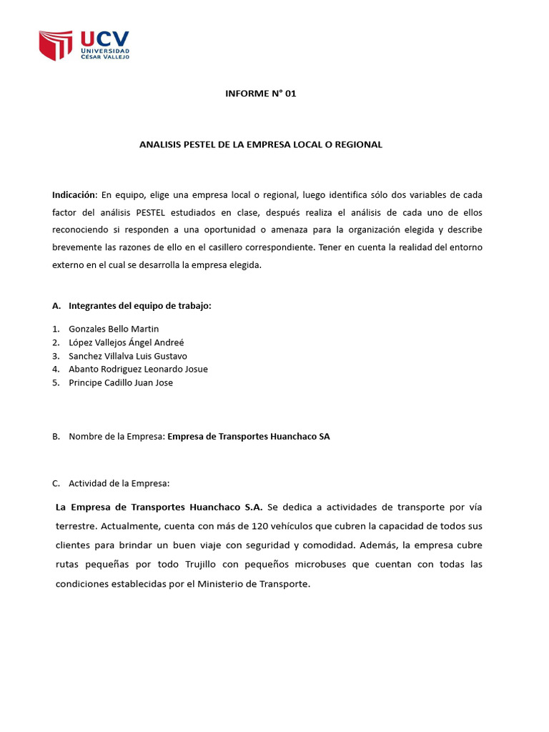 Formato Informe #01 | PDF