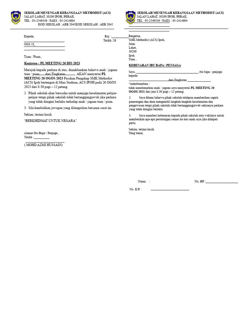 Example Surat (1) New | PDF