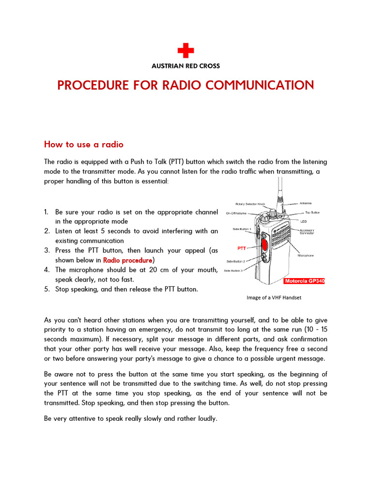 Radio Communication Procedure Guide | PDF | Radio | Wireless