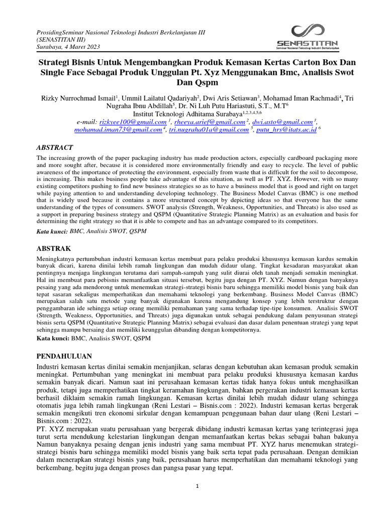 3970 15341 1 PB | PDF | Swot Analysis | Planning