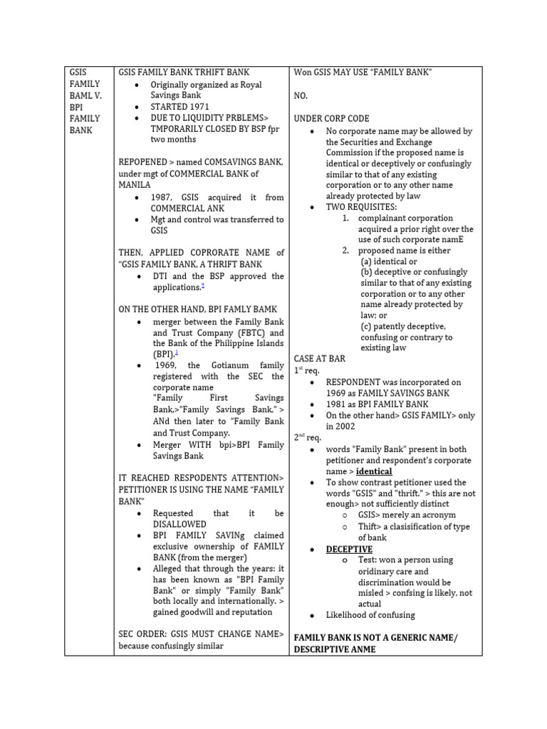 Gsis Family Baml v. Bpi Family Bank | PDF | Business | Justice
