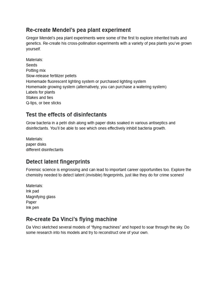 Science Fair Projects | PDF