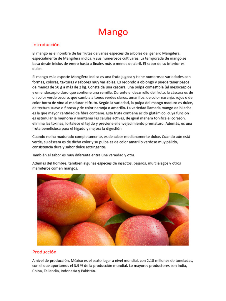 Mango | PDF | Mango | Plantas