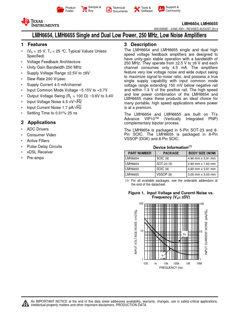 LMH66 | PDF | Electrostatic Discharge | Amplifier