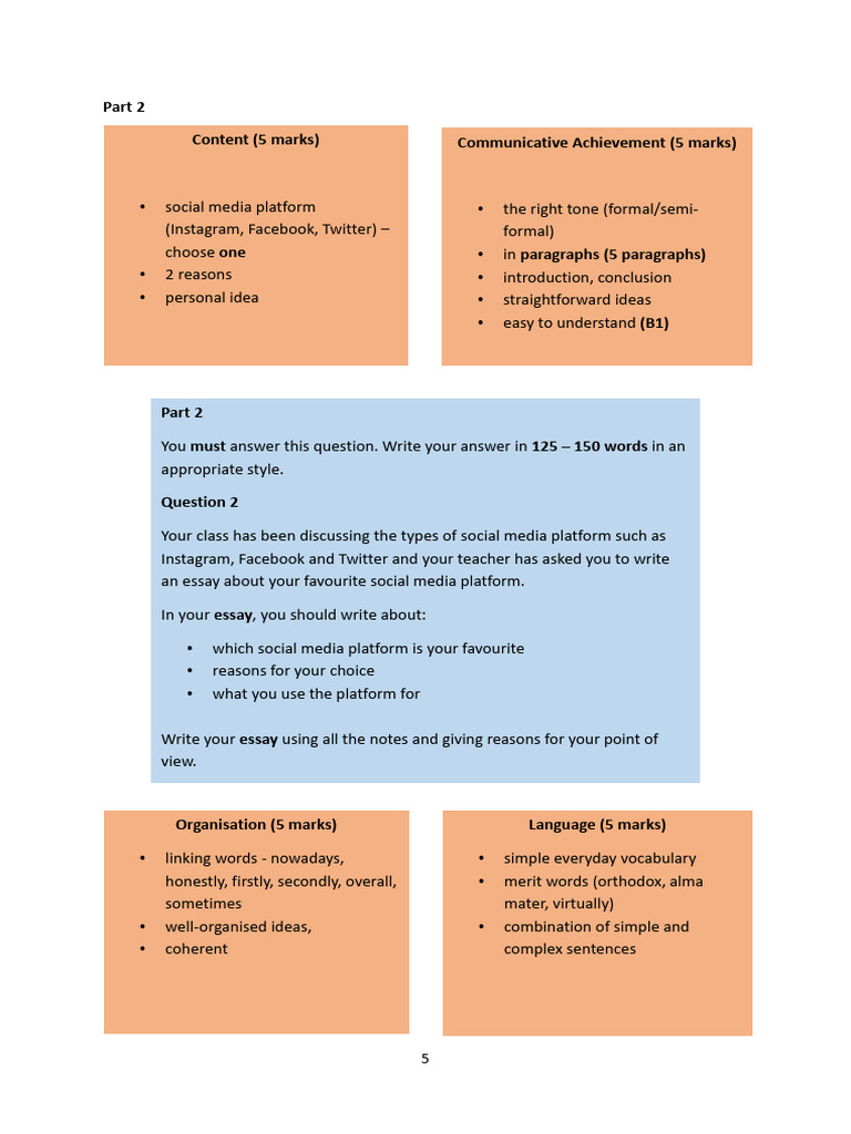 Writing - Part 2 (Guided Writing) | PDF | Social Media | Popular ...