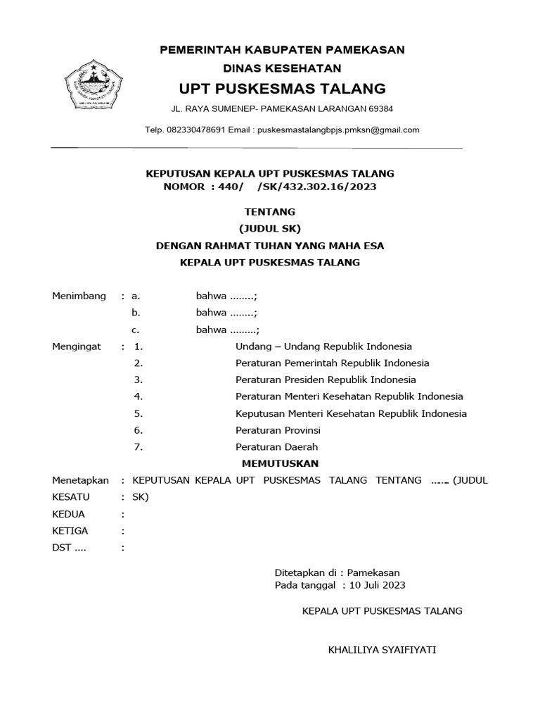 Format SK 2023 | PDF