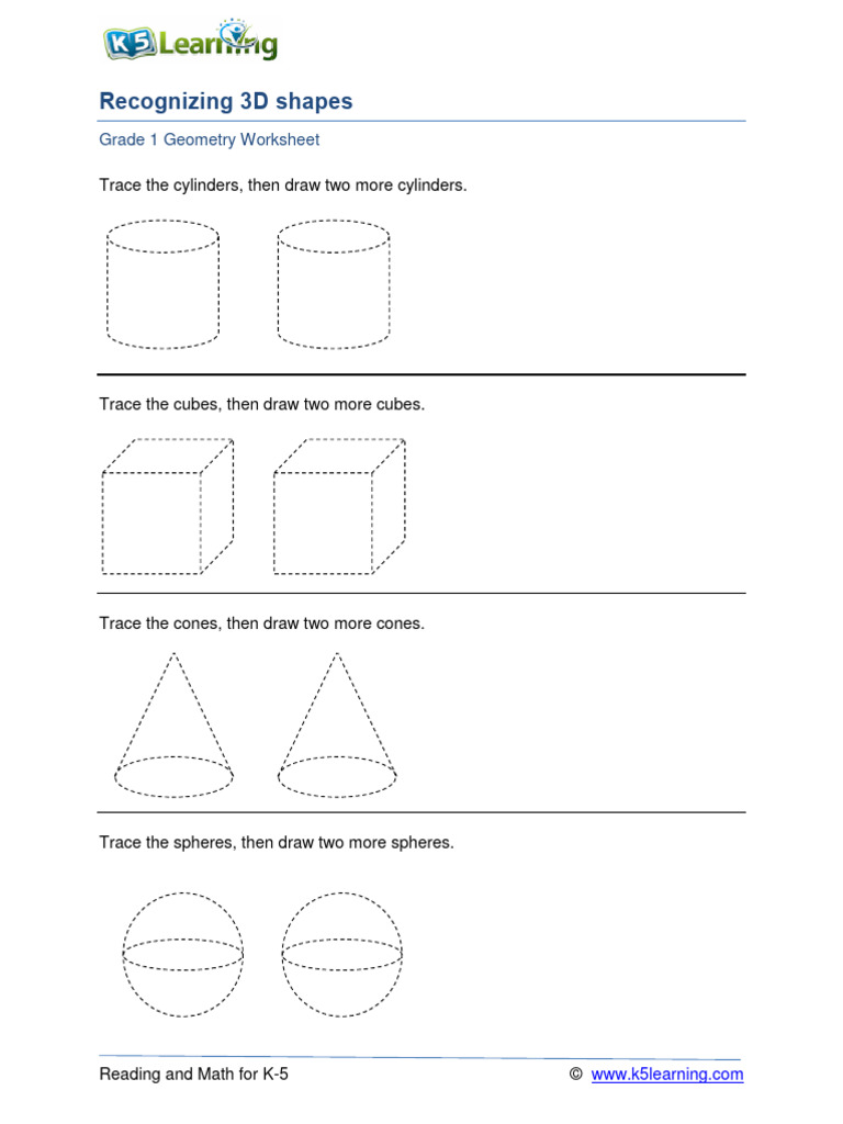 Grade 1 Geometry 3 D Shapes C | PDF | Teaching Methods & Materials ...