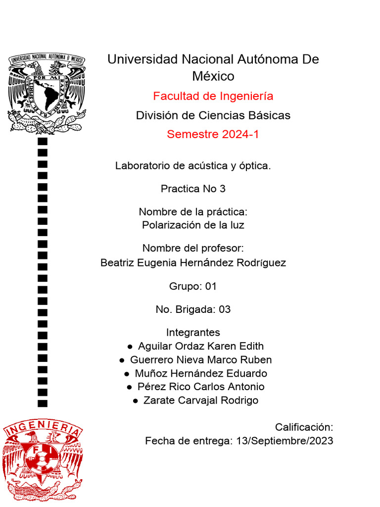 Práctica 4 | PDF | Ligero | Óptica