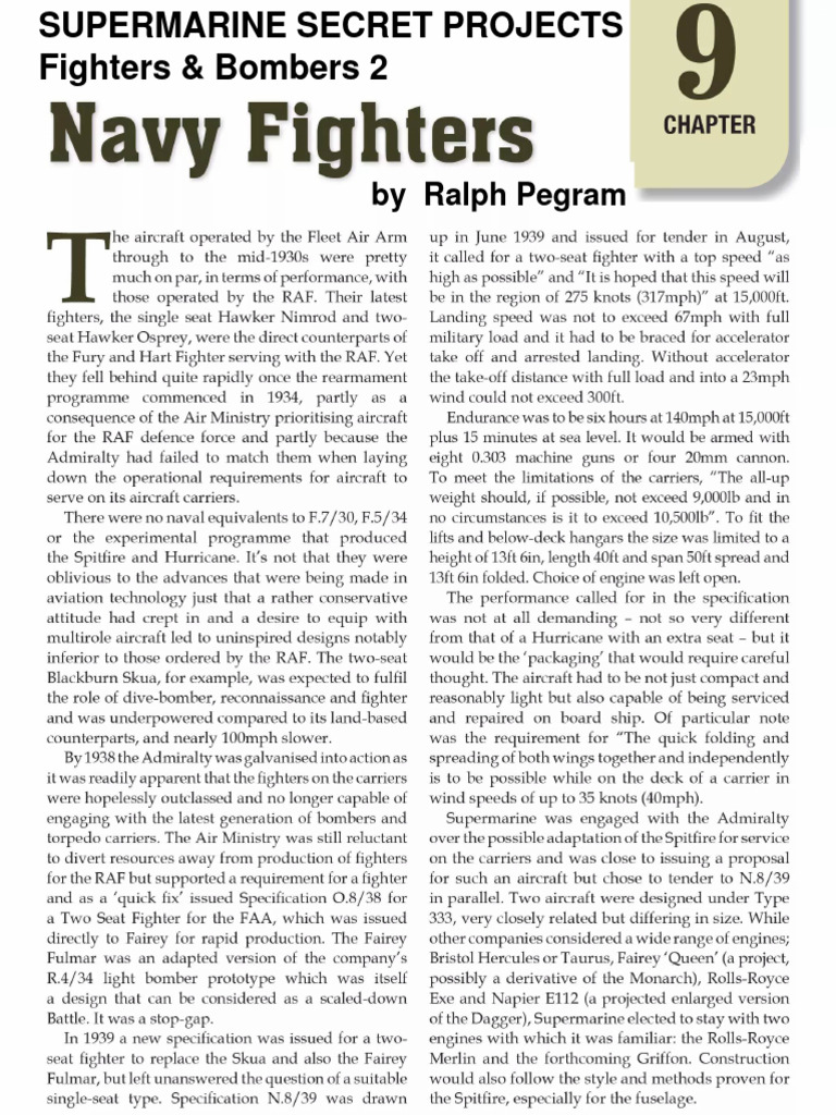 NAVY Supermarine Secret Projects Fighters and Bombers Vol2 2023 pp12 | PDF