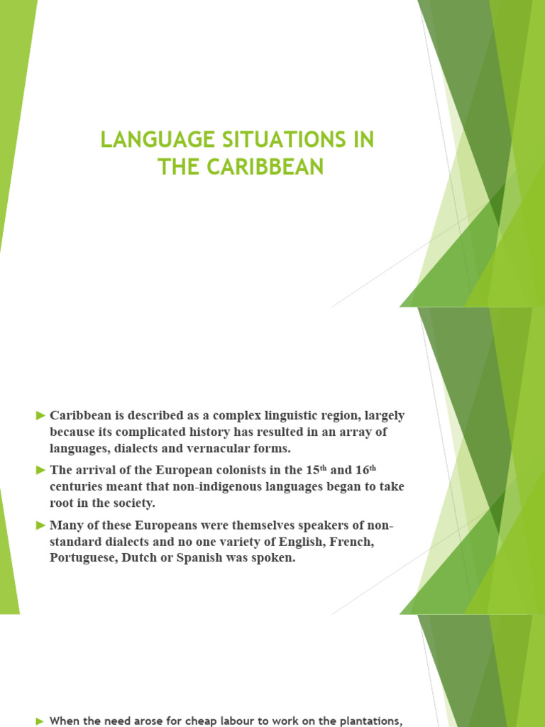 Language Situations in The Caribbean | PDF