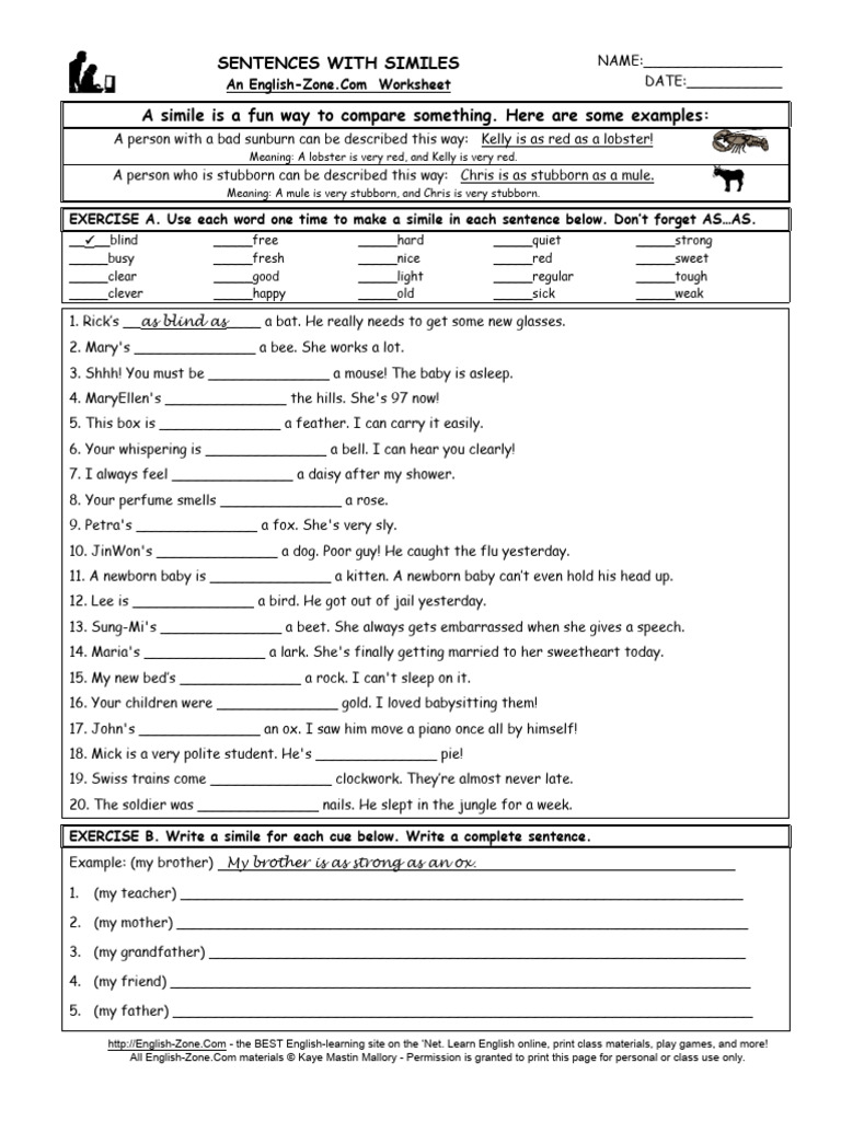 Similes 2 | PDF