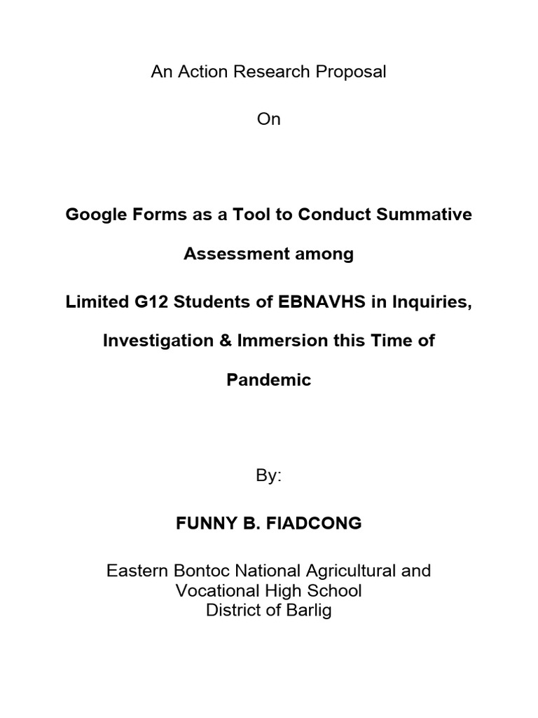 An Action Research Proposal 2021 Fani | PDF | Learning | Cognition