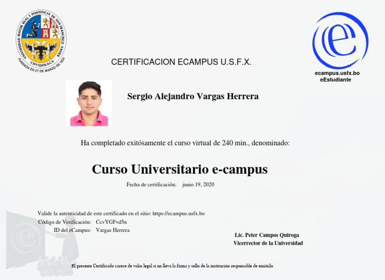 Certificado Ecampus | PDF