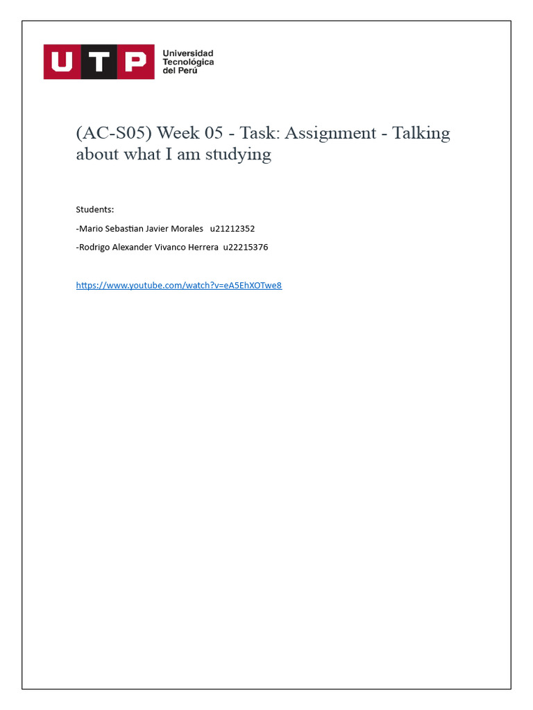 Inglés Week 5 | PDF