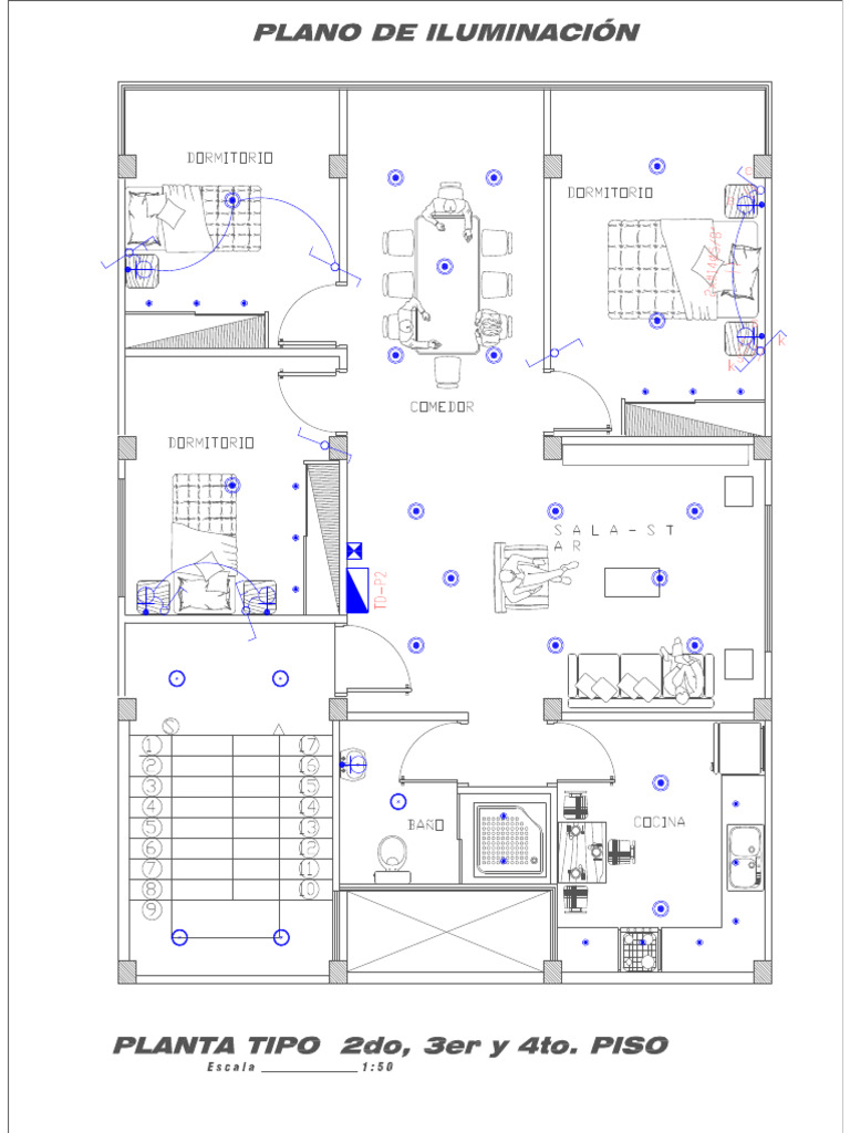 Plano de Iluminacion P2 | PDF