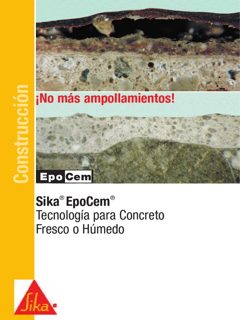 Sika EpoCem Tecnologia Concreto | PDF | Hormigón | Agua