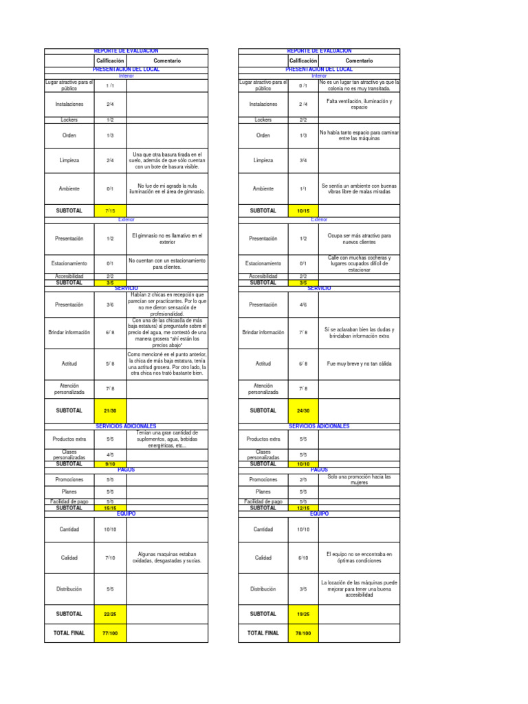 Formato Mystery Shopper | PDF