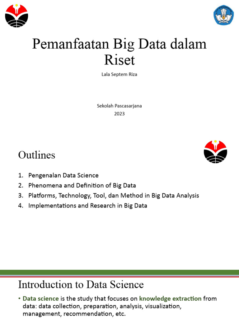 Pemanfaatan Big Data Dalam Riset 2023 | PDF | Apache Hadoop | Big Data Pemanfaatan Big Data Dalam Riset 2023 | PDF | Apache Hadoop | Big Data