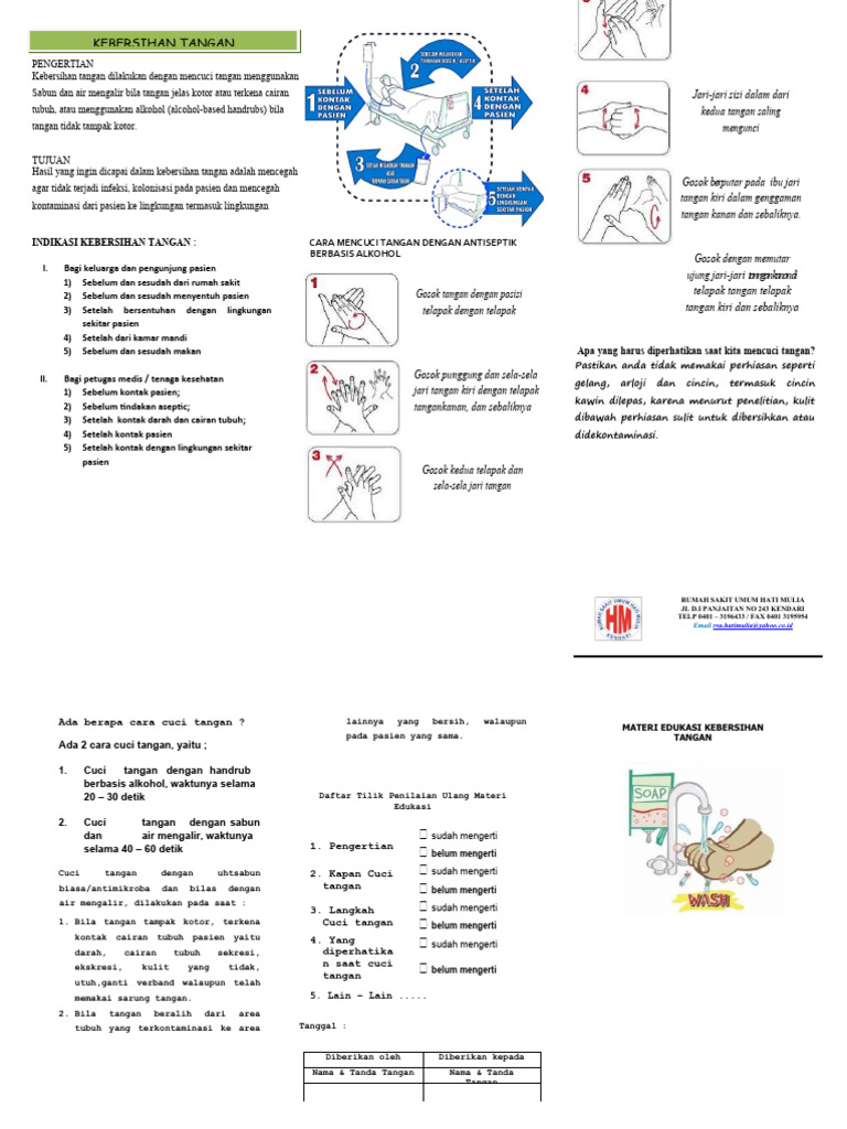 Leaflet Hand Hygiene Pdf