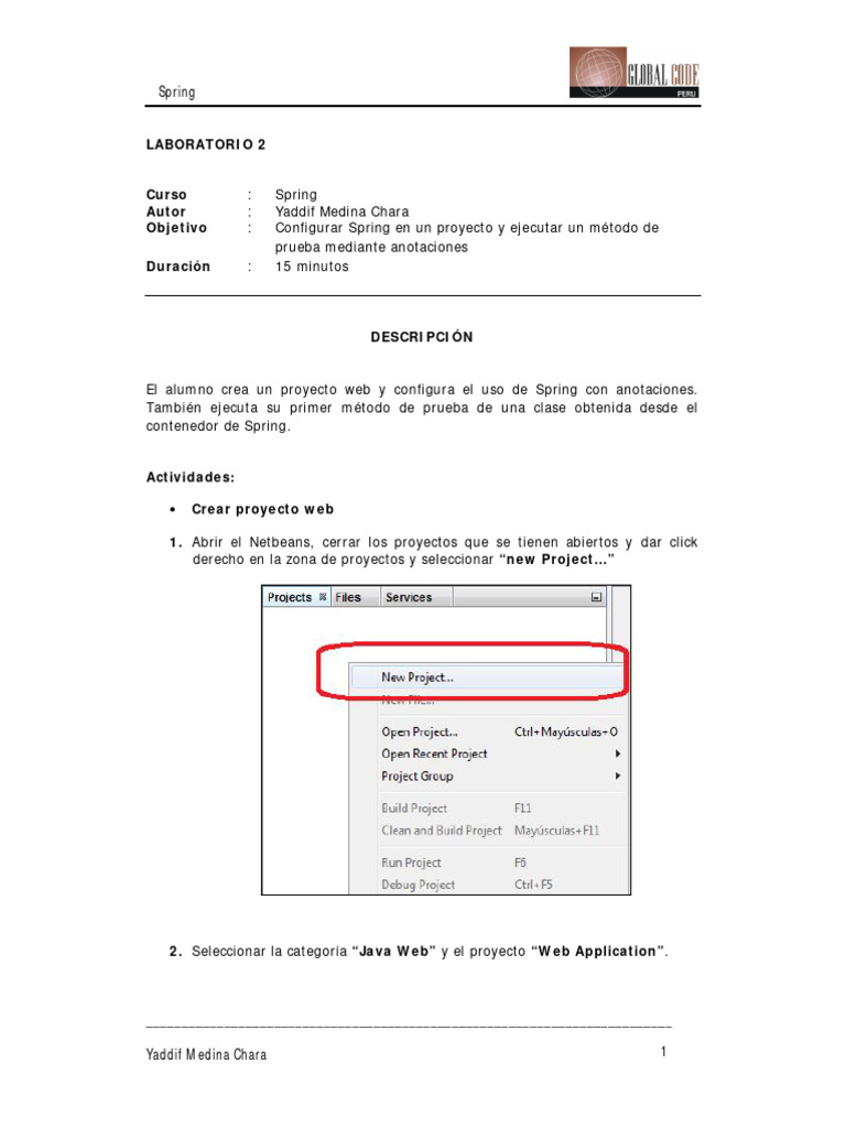 Spring - Laboratorio 02 - Anotaciones | PDF | Java (lenguaje de programación) | Tecnologías de ...