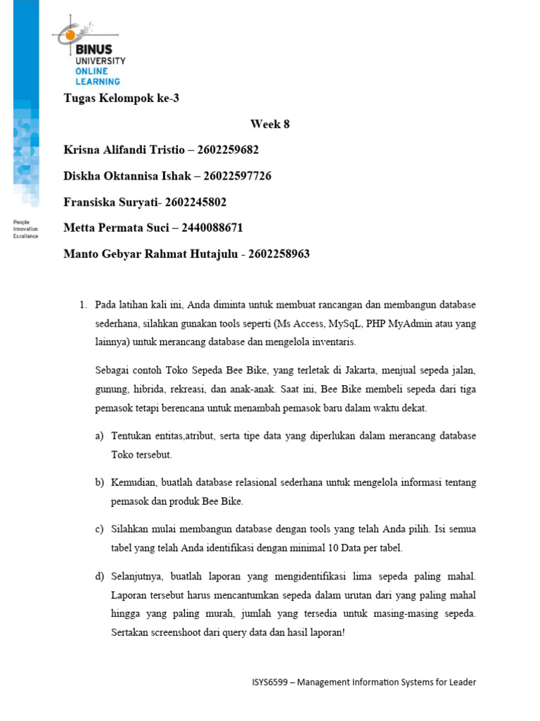 2221 Isys6599038 Jqea TK3-W8-S12-R1 Team1 | PDF