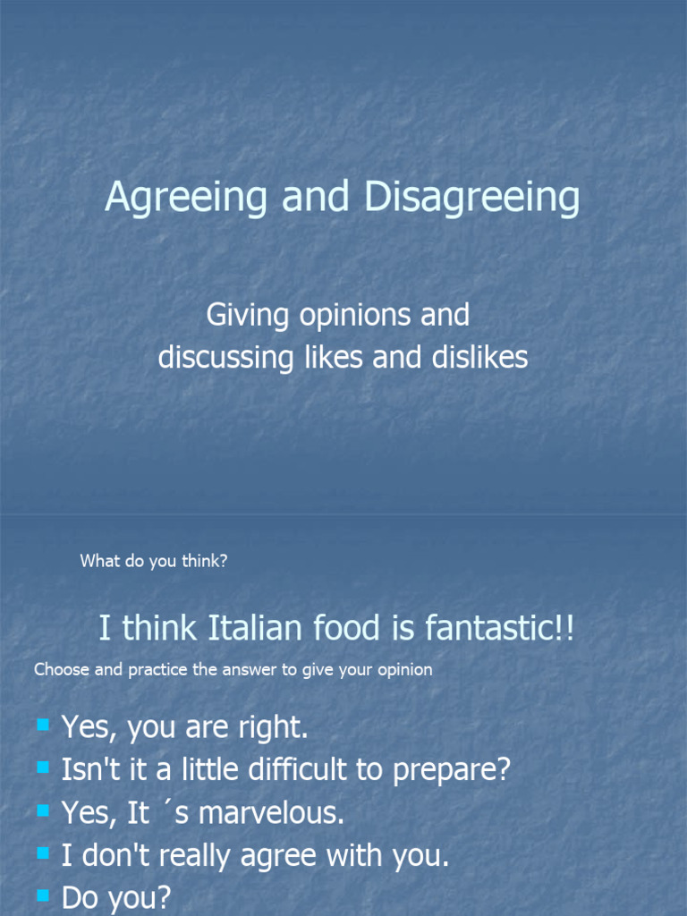 Agreeing and Disagreeing New | PDF