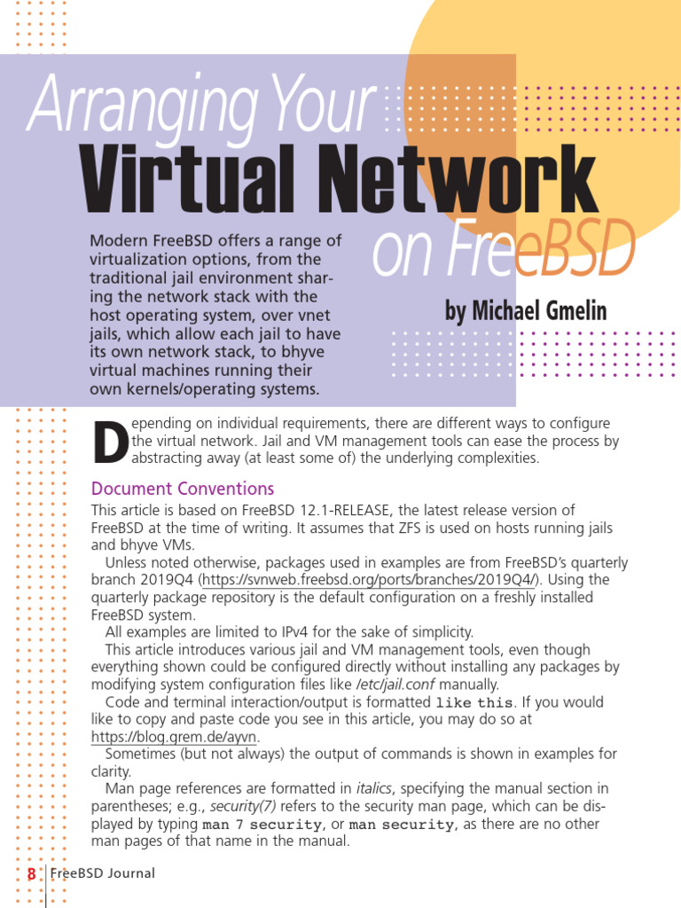 Arranging Your Virtual Network On FreeBSD | PDF | Ip Address | World Wide Web