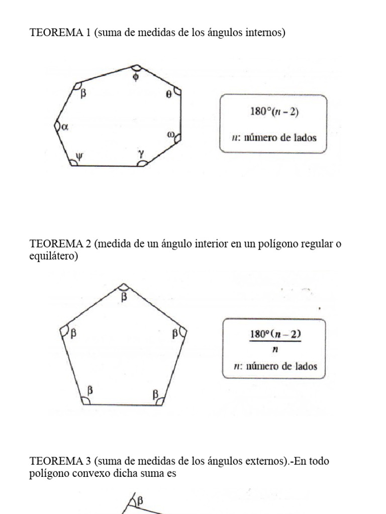 Teoremas de Los Poligonos | PDF