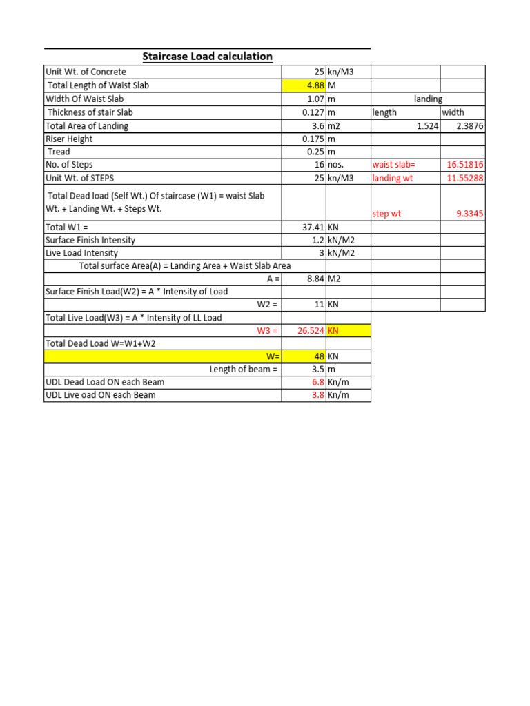 Staircase Load | PDF