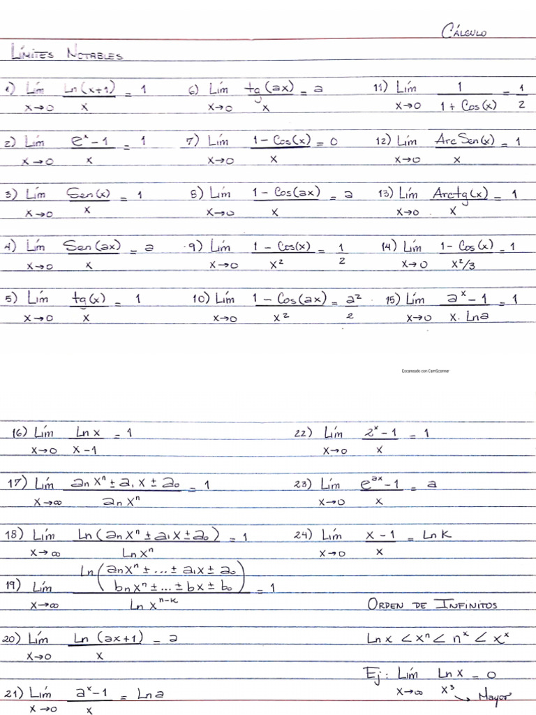 Límites Notables | PDF