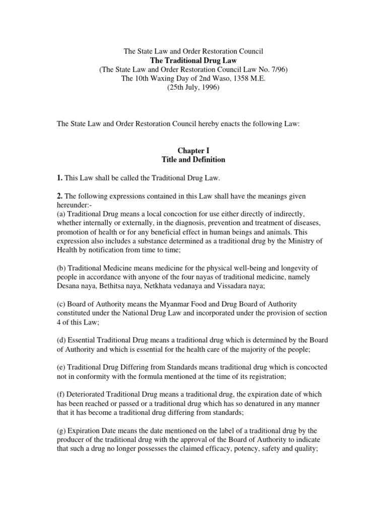 Traditional Drug Law | PDF | Prescription Drugs | License