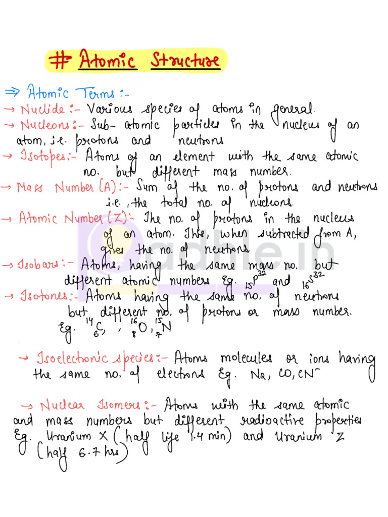 Padhle 11th - Structure of Atom | PDF | Electromagnetic Spectrum | Spectroscopy